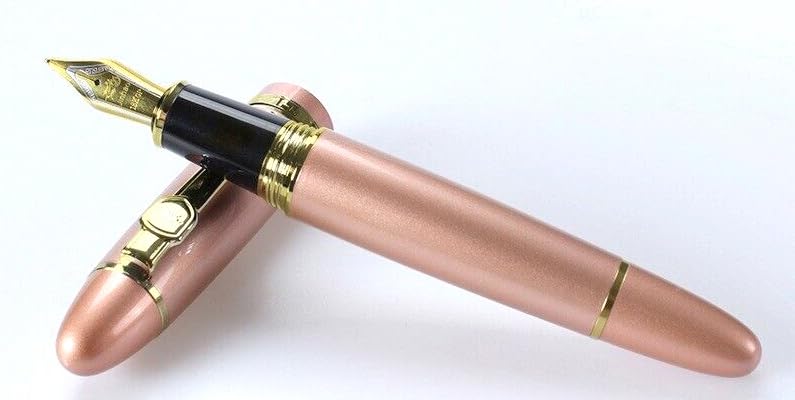 Jinhao 159 Heavyweight Signature Fountain Pen – Shiny Pink with Gold T ...