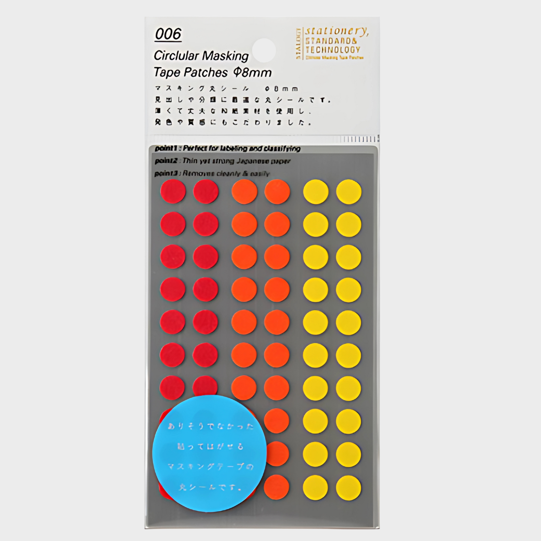 Stalogy | Masking Tape Patches | Circular | 8mm | 600 Dots – INDOFUTURE