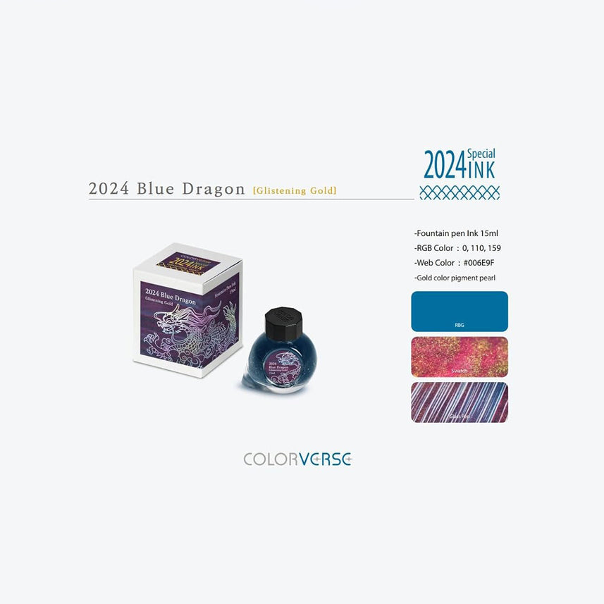 Colorverse | 2024 Special Ink | Glistening Silver | Blue Dragon | Foun ...